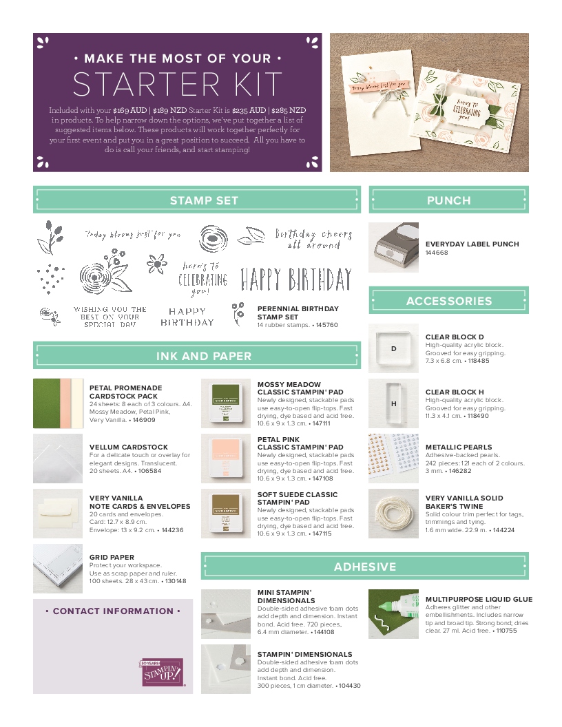 Stampin' Up! Starter Kit Options - can be what you want